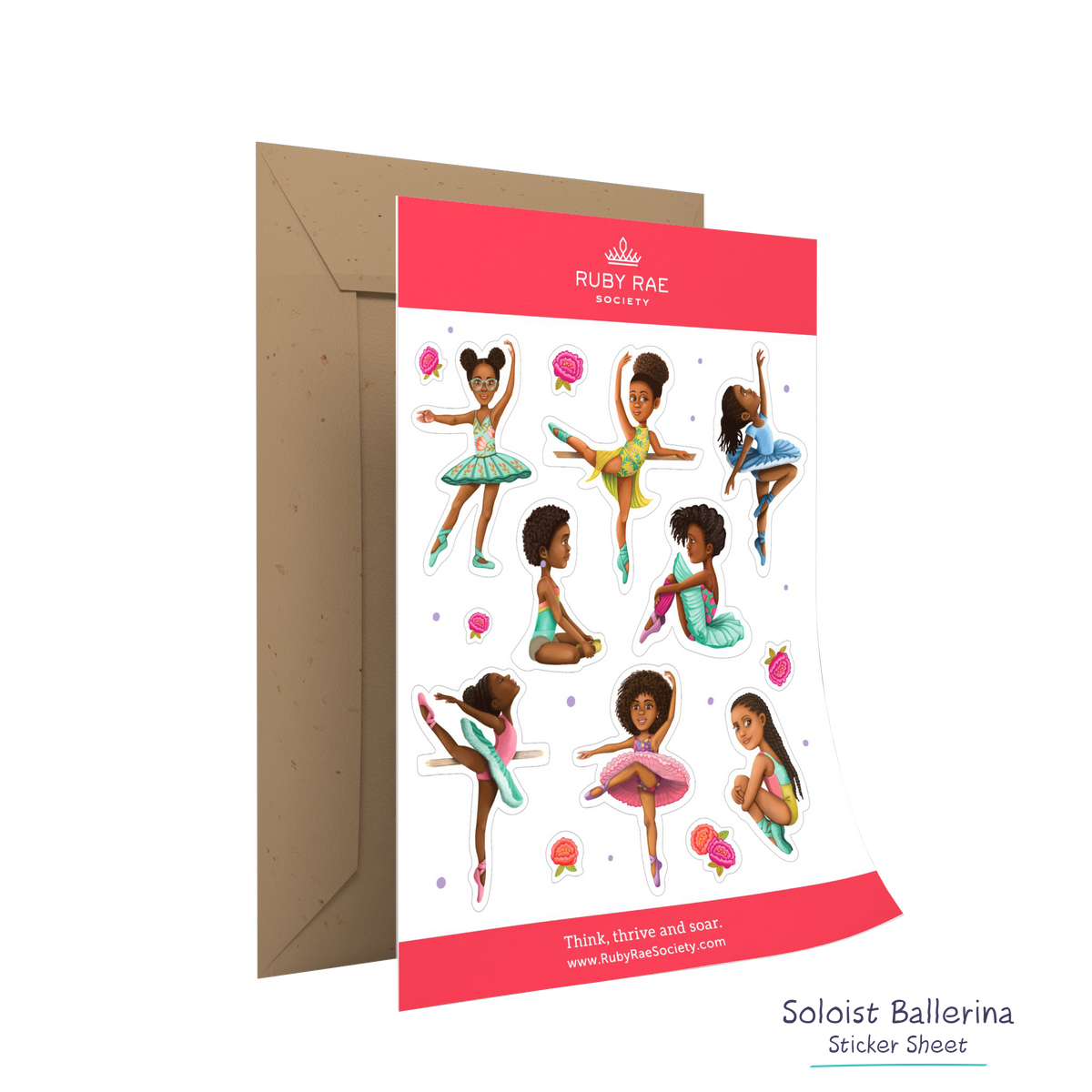 Sunrise Ballerina Sticker Set – Ruby Rae Society